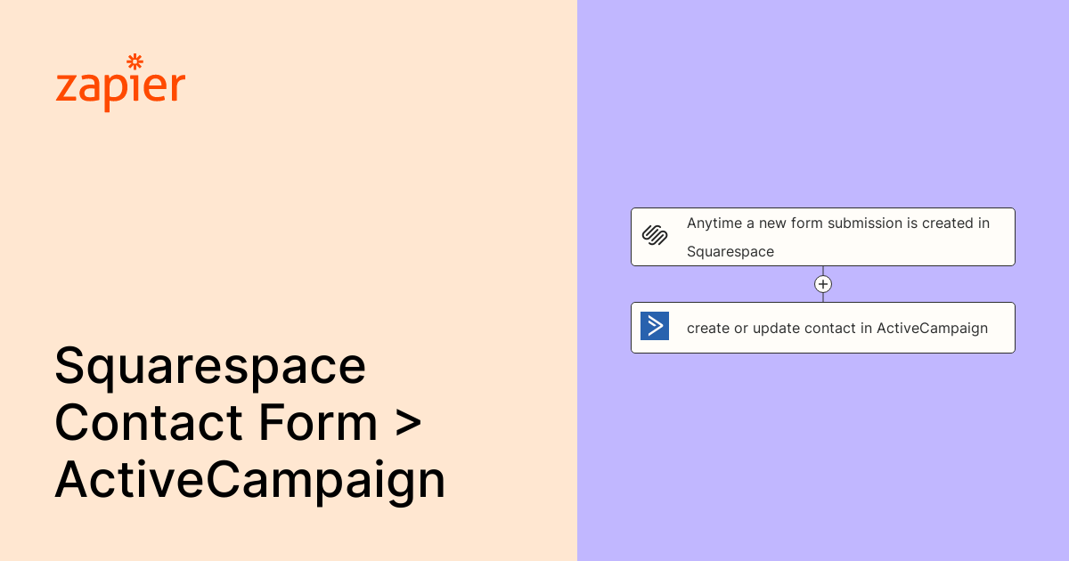 Anytime a new form submission is created in Squarespace, create or update contact in ...
