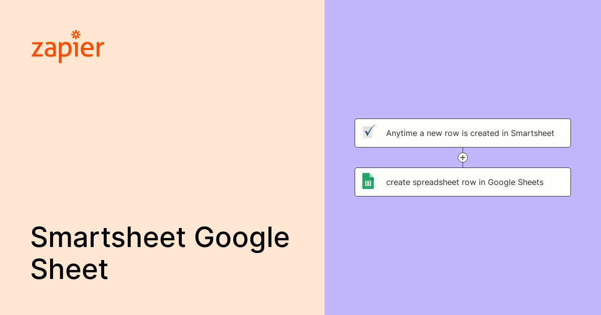 Anytime a new row is created in Smartsheet, create spreadsheet row in Google Sheets. | Zapier