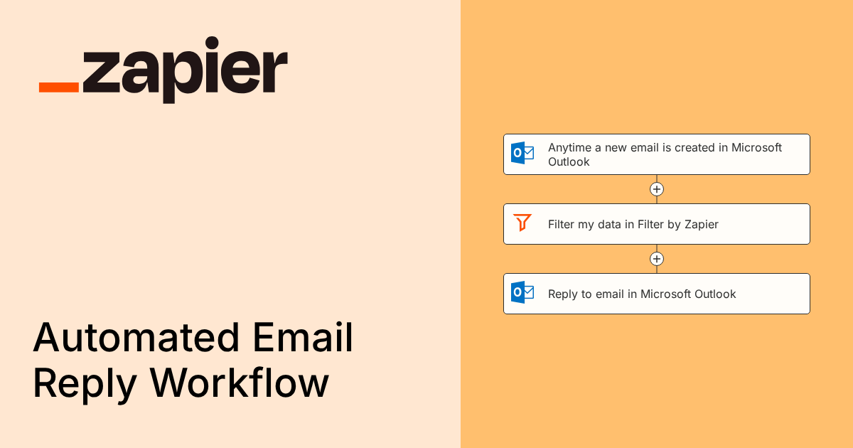 Anytime a new email is created in Microsoft Outlook, filter my data in Filter by Zapier and ...