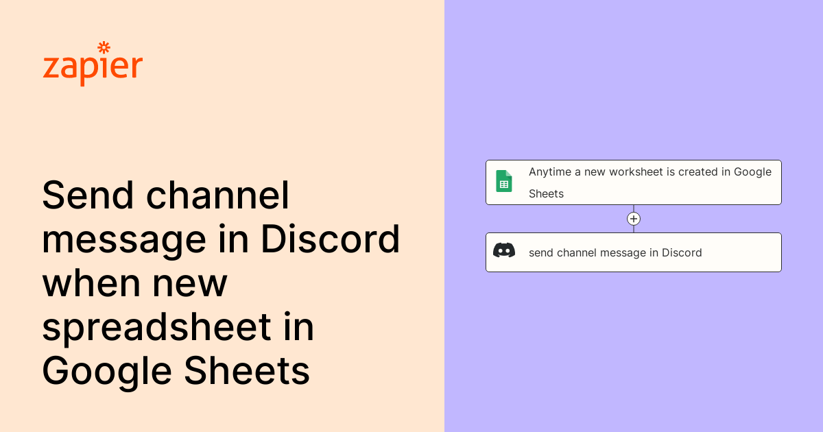 Anytime a new worksheet is created in Google Sheets, send channel ...
