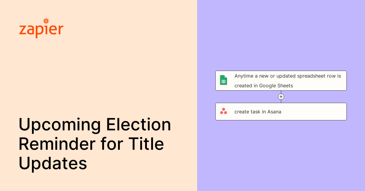 Anytime a new or updated spreadsheet row is created in Google Sheets, create task in Asana. | Zapier