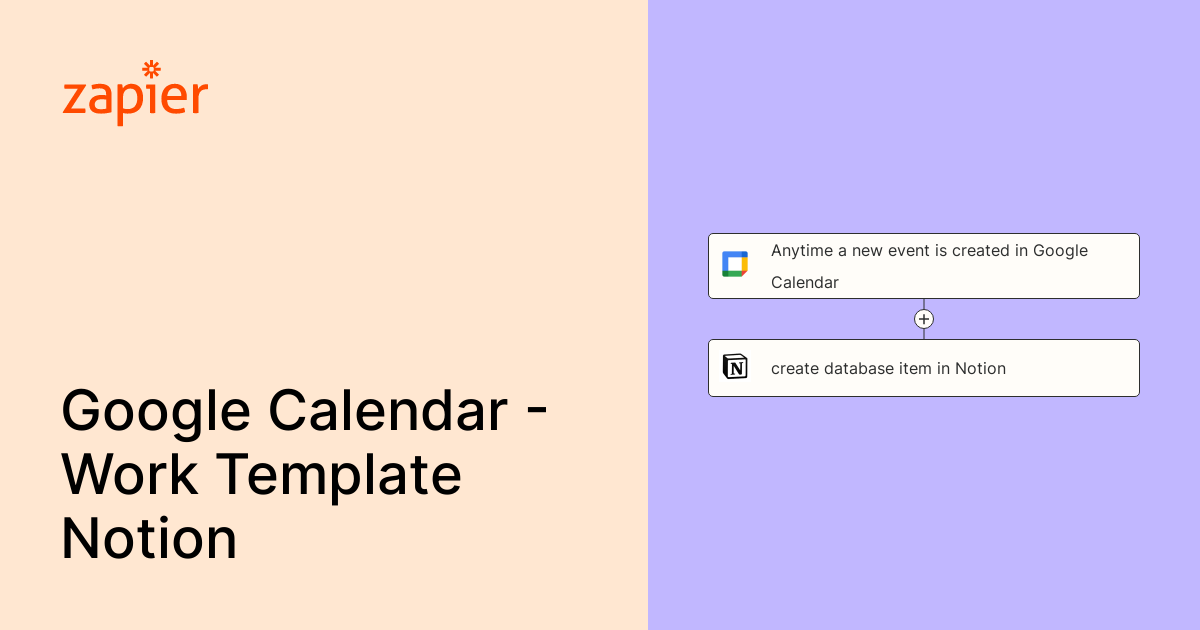 Anytime a new event is created in Google Calendar, create database item in Notion. | Zapier
