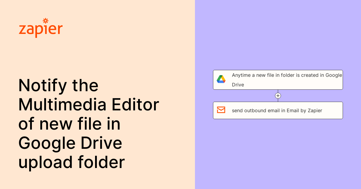 Anytime a new file in a folder is created in Google Drive, send an outbound email in Email by ...