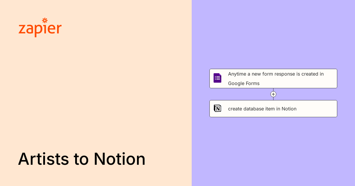Anytime a new form response is created in Google Forms, create database item in Notion. | Zapier