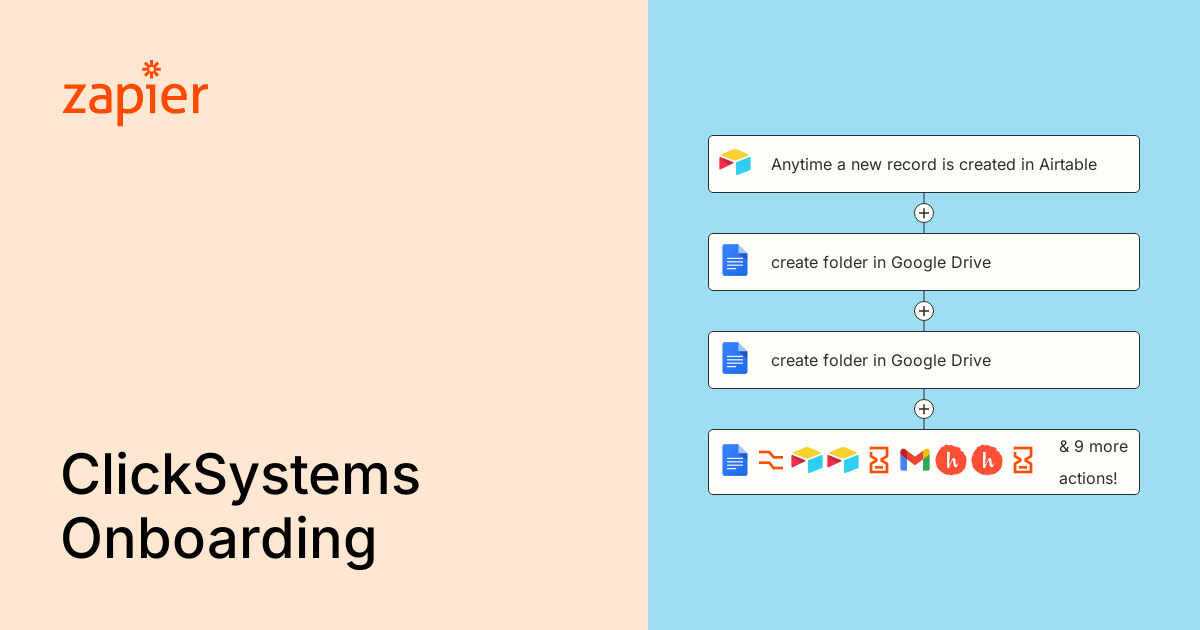 Template for the client onboarding Zapier automation. | Zapier