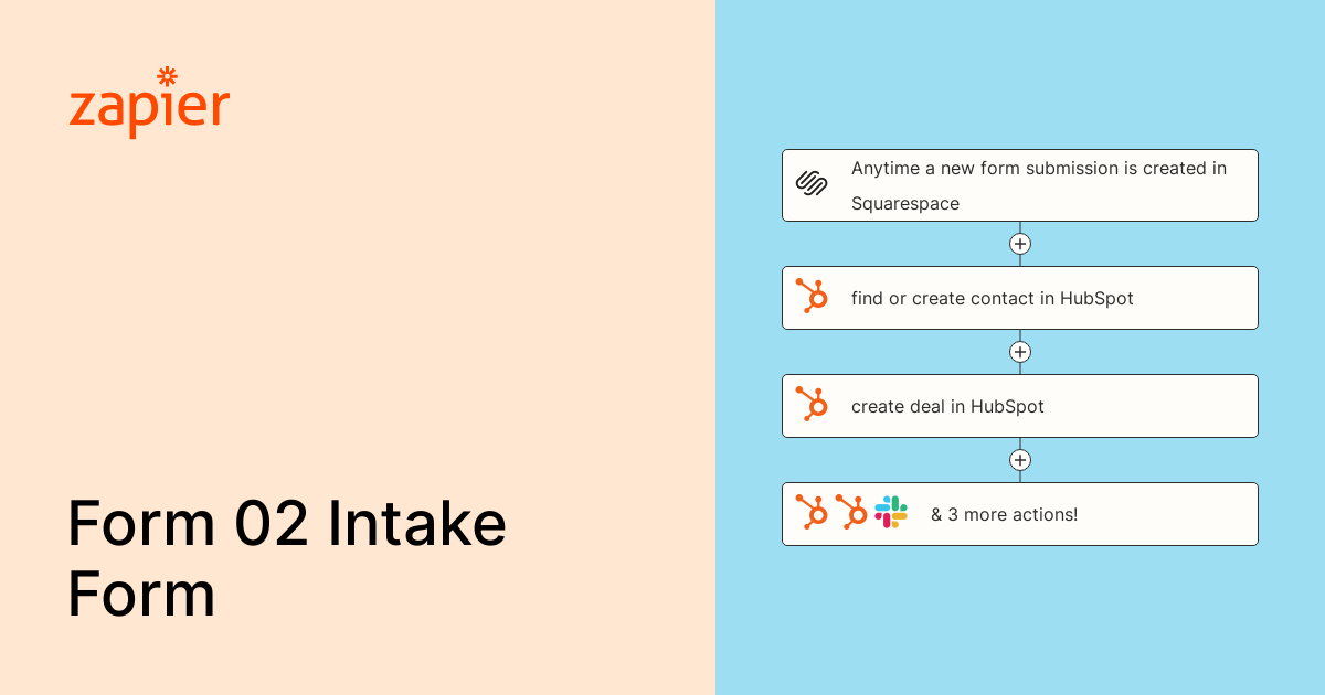 Anytime a new form submission is created in Squarespace, find or create contact in HubSpot ...