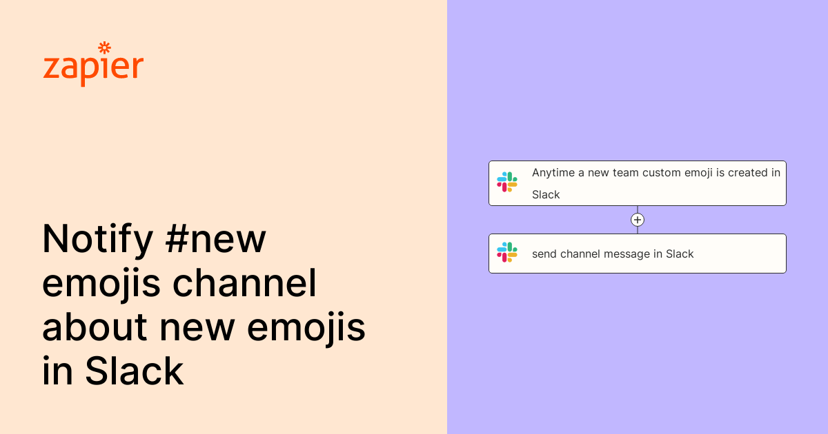 Anytime a new team custom emoji is created in Slack, send channel ...