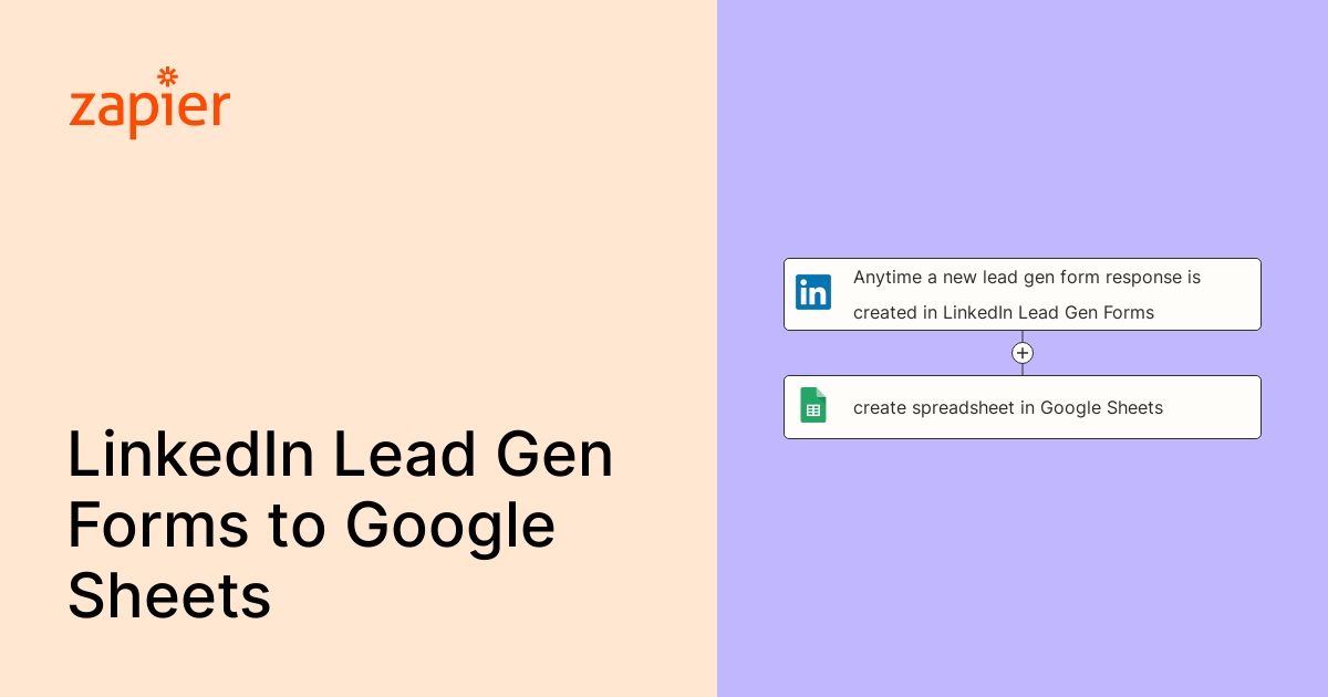 Anytime a new lead gen form response is created in LinkedIn Lead Gen Forms, create spreadsheet ...