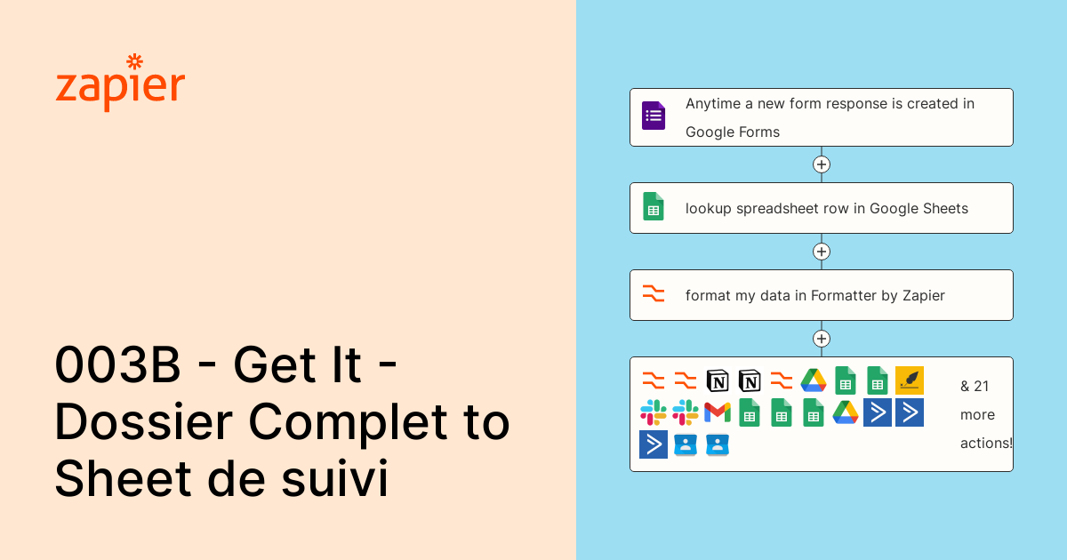 Anytime a new form response is created in Google Forms, lookup spreadsheet row in Google Sheets ...