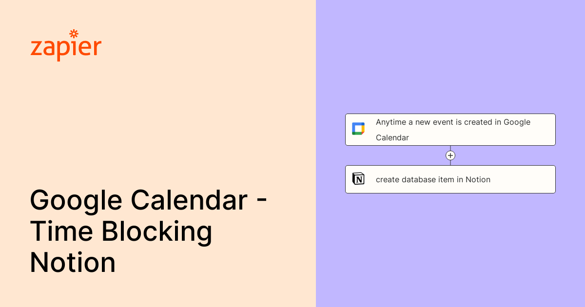 Anytime a new event is created in Google Calendar, create database item in Notion. | Zapier