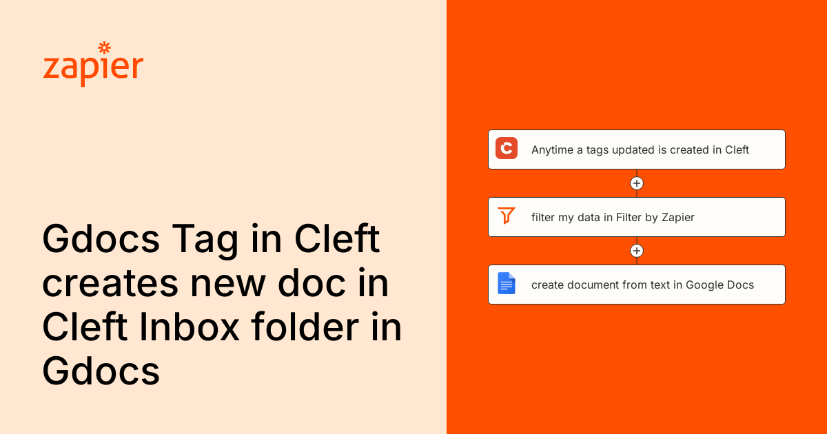 # Zap Setup for Cleft Notes to Google Docs ## Overview This Zap ...