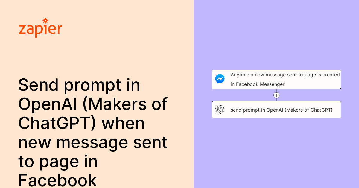 Anytime a new message sent to page is created in Facebook Messenger, send prompt in OpenAI ...