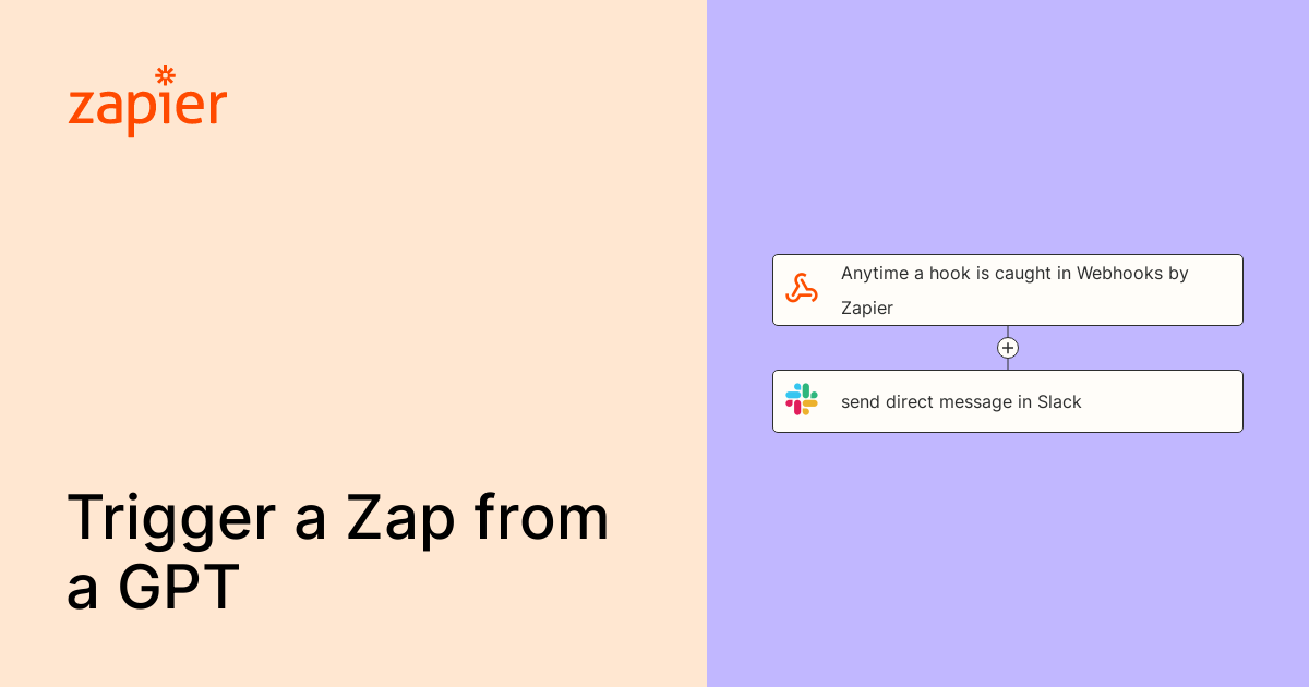 Send Information From A Gpt To Trigger A Zap This Workflow Has An Action To Send A Slack Direct