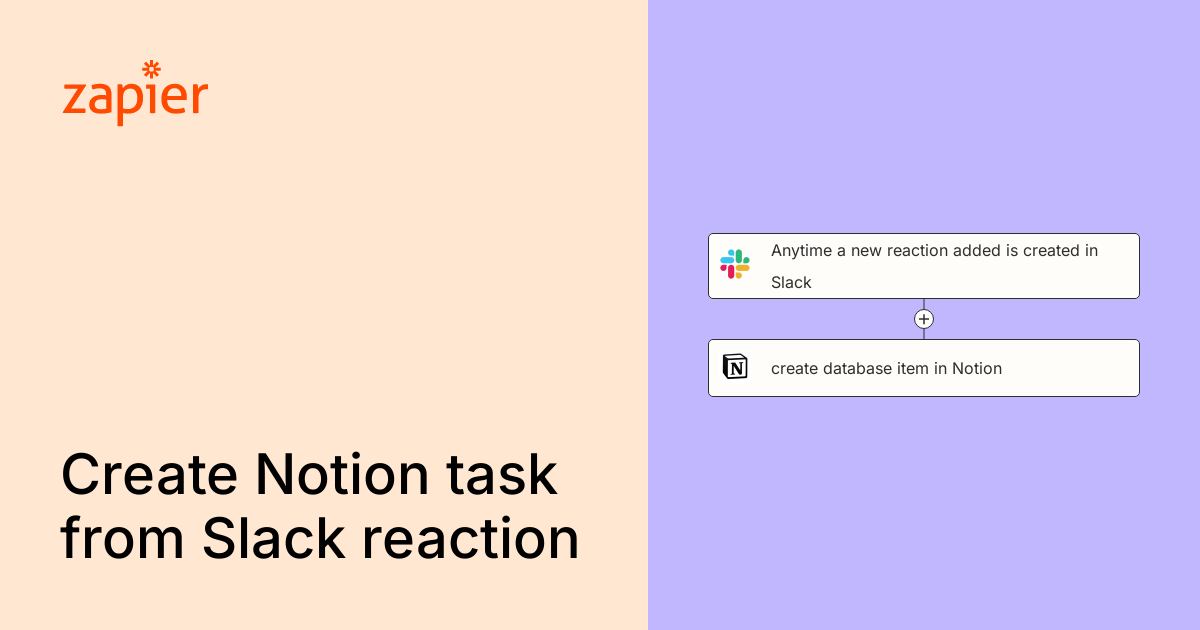 Anytime a new reaction added is created in Slack, create database item ...