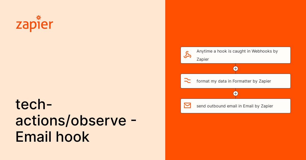 Anytime a hook is caught in Webhooks by Zapier, format my data in Formatter by Zapier and send ...