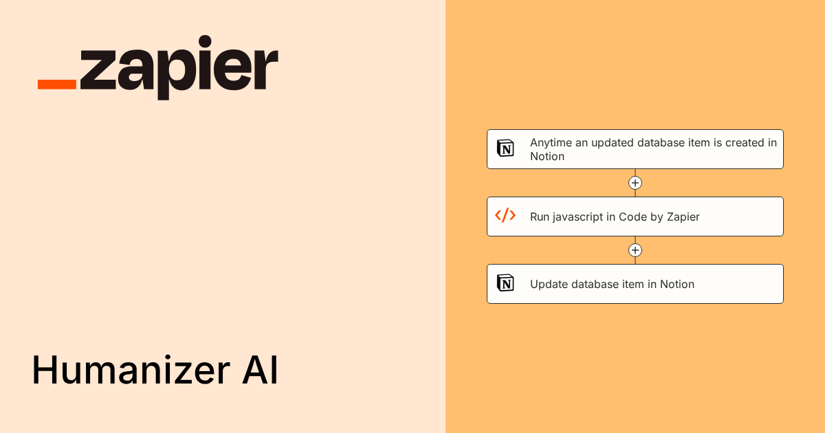 Anytime an updated database item is created in Notion, run javascript in Code by Zapier and ...
