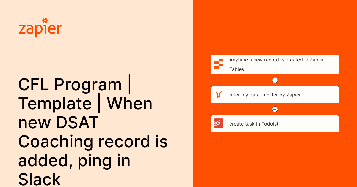 Anytime a new record is created in Zapier Tables, filter my data in Filter by Zapier and create ...