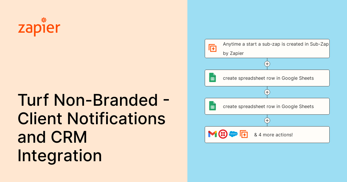 Anytime a start a sub-zap is created in Sub-Zap by Zapier, create spreadsheet row in Google ...
