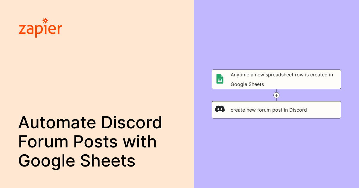 Anytime a new spreadsheet row is created in Google Sheets, create new forum post in Discord ...