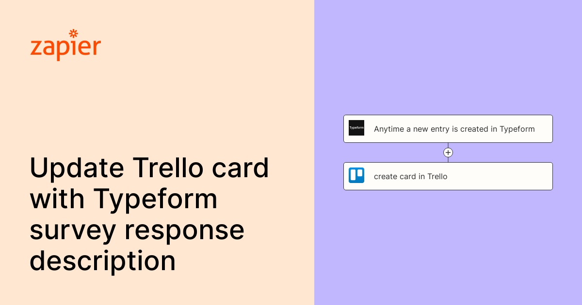 Anytime a new entry is created in Typeform, create card in Trello. | Zapier