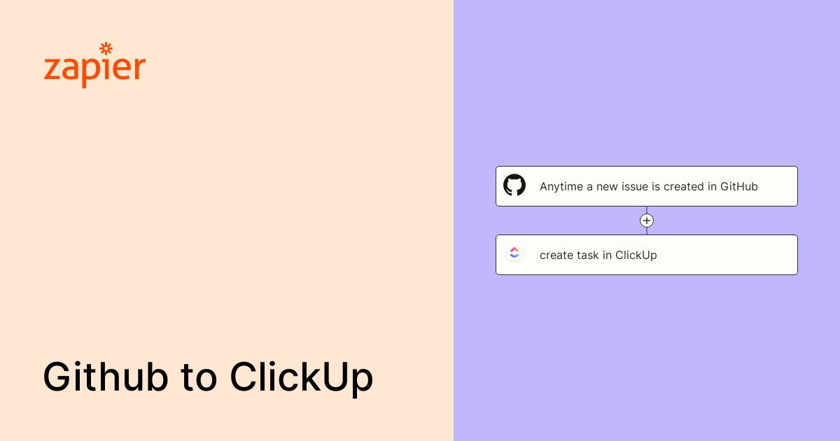 Anytime a new issue is created in GitHub, create task in ClickUp. | Zapier