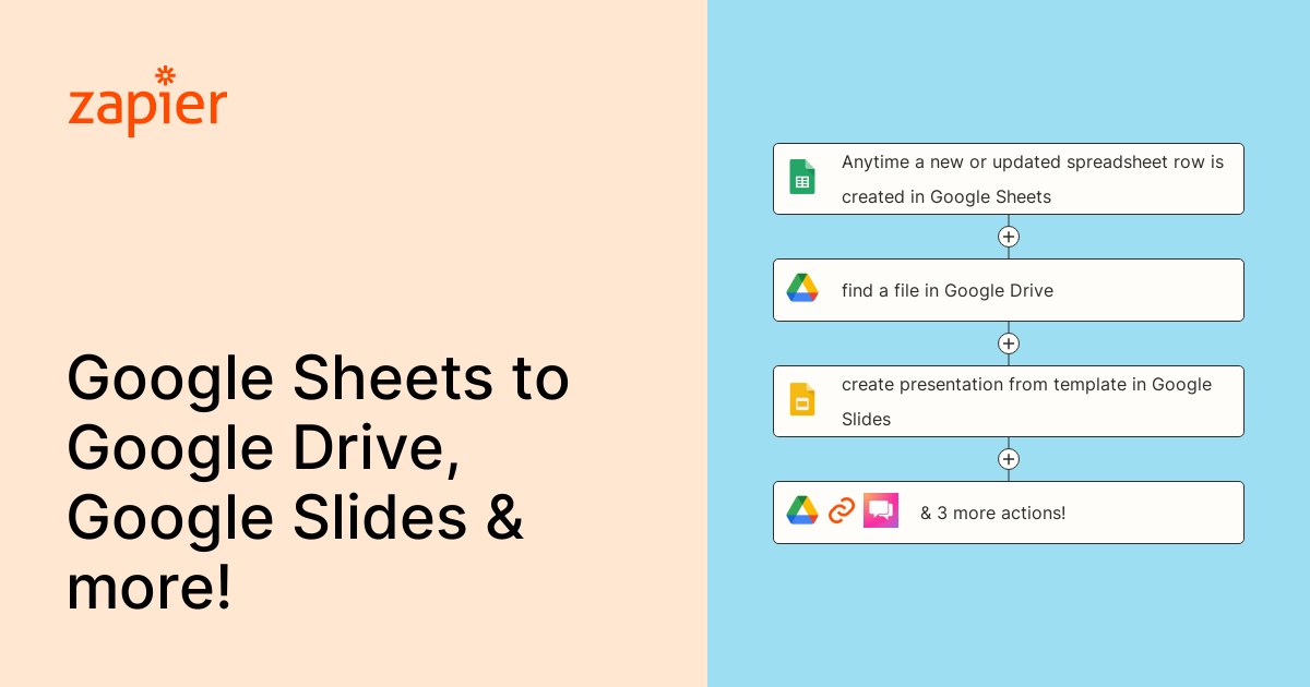 Anytime a new or updated spreadsheet row is created in Google Sheets, find a file in Google ...