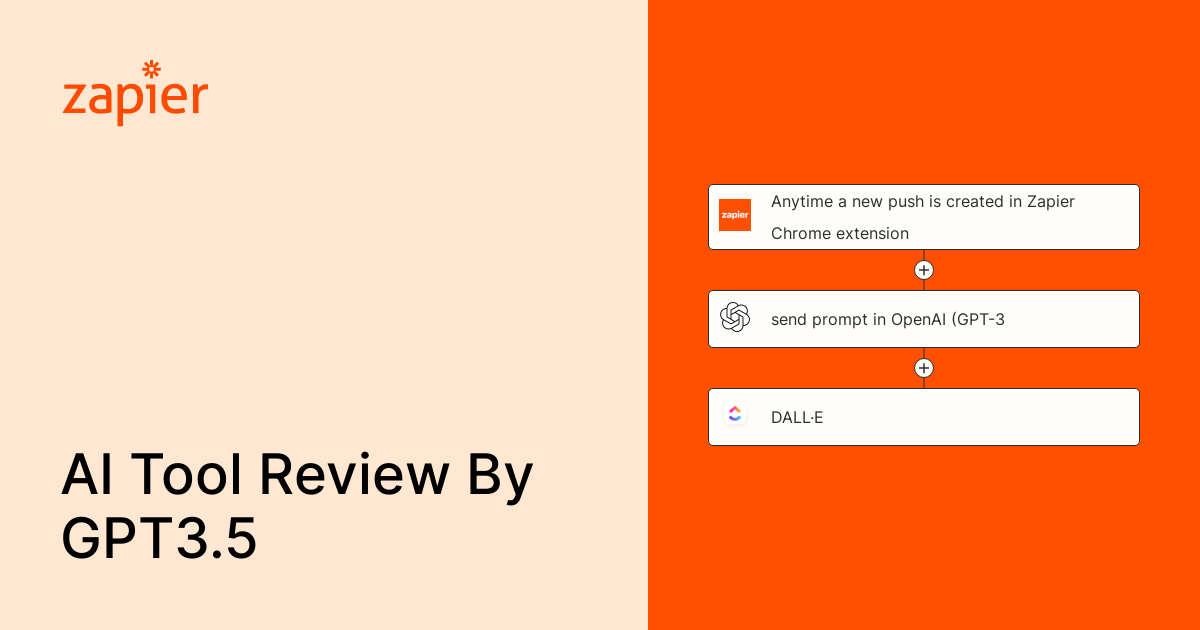 Anytime a new push is created in Zapier Chrome extension, send prompt in OpenAI (GPT-3, DALL·E ...
