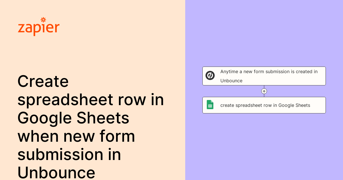Anytime a new form submission is created in Unbounce, create spreadsheet row in Google Sheets ...