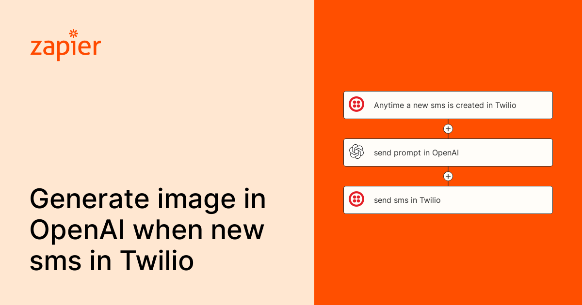 Anytime A New Sms Is Created In Twilio Send Prompt In Openai And Send Sms In Twilio Zapier