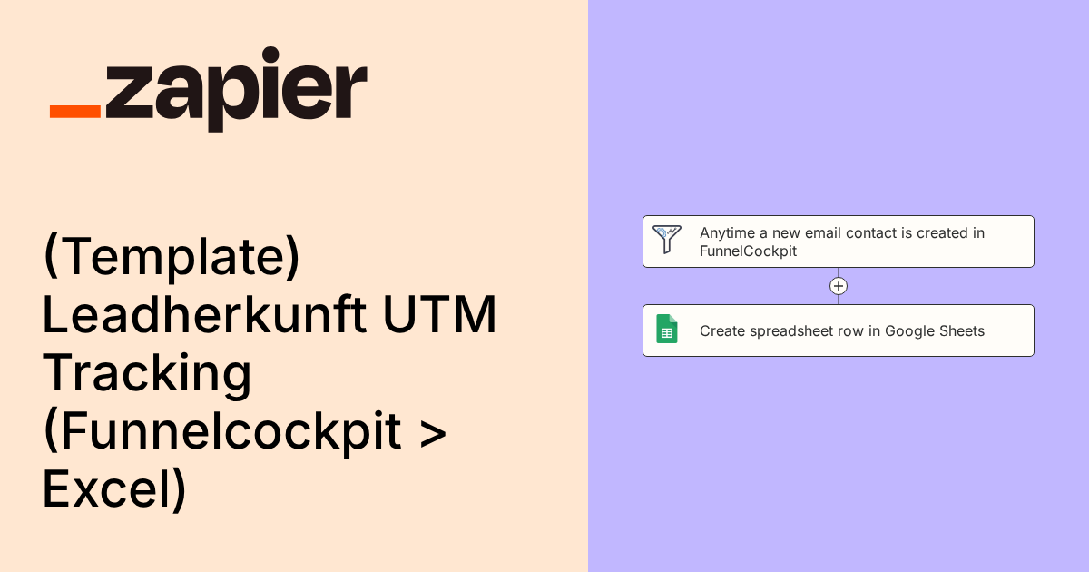 Anytime a new email contact is created in FunnelCockpit, create spreadsheet row in Google Sheets ...