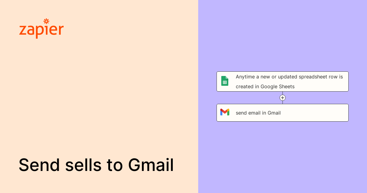 Anytime a new or updated spreadsheet row is created in Google Sheets, send email in Gmail. | Zapier