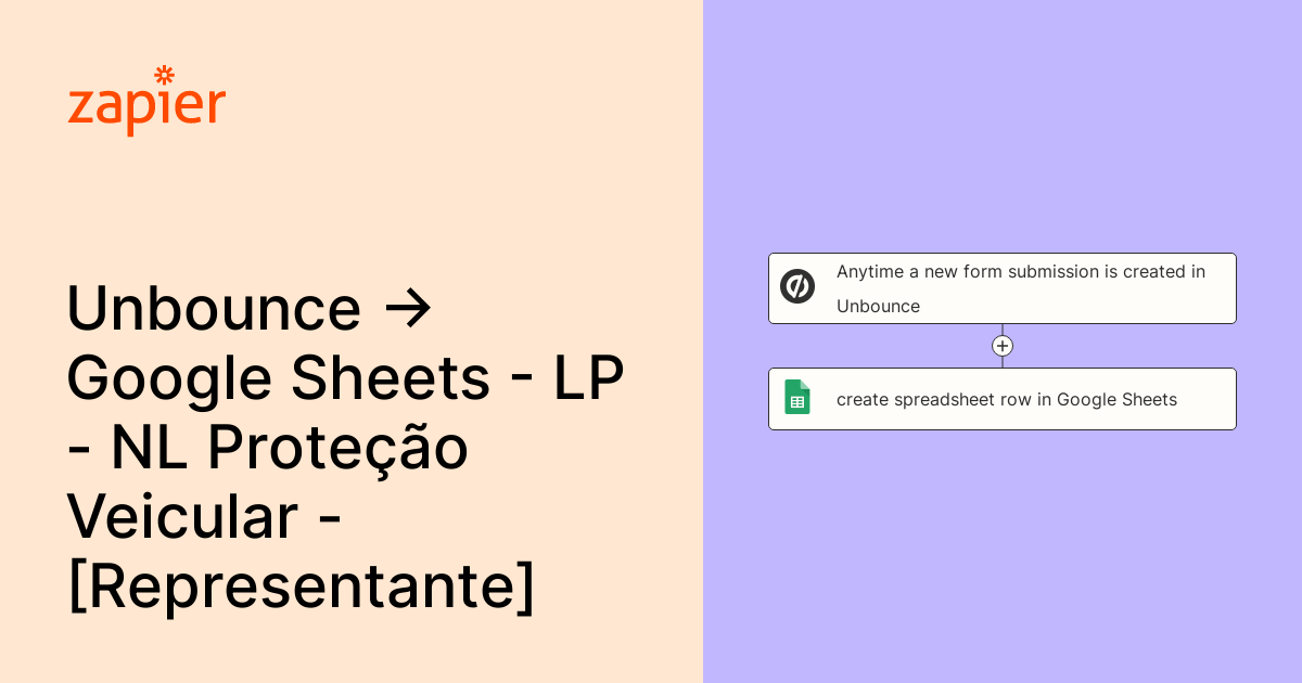Anytime a new form submission is created in Unbounce, create spreadsheet row in Google Sheets ...