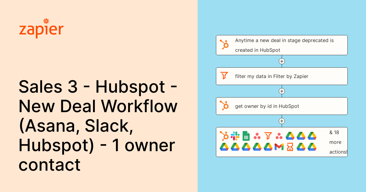 Anytime a new deal in stage deprecated is created in HubSpot, filter my data in Filter by Zapier ...