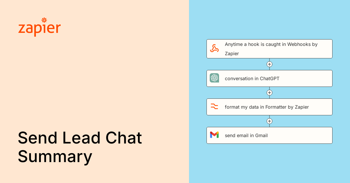 Anytime a hook is caught in Webhooks by Zapier, conversation in ChatGPT, format my data in ...