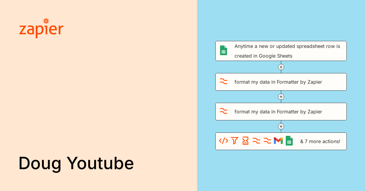 Anytime a new or updated spreadsheet row is created in Google Sheets, format my data in ...