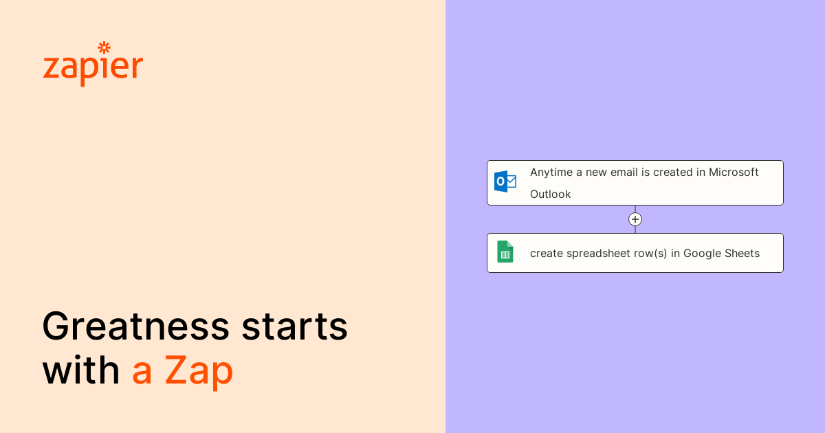 Anytime a new email is created in Microsoft Outlook, create spreadsheet row(s) in Google Sheets ...