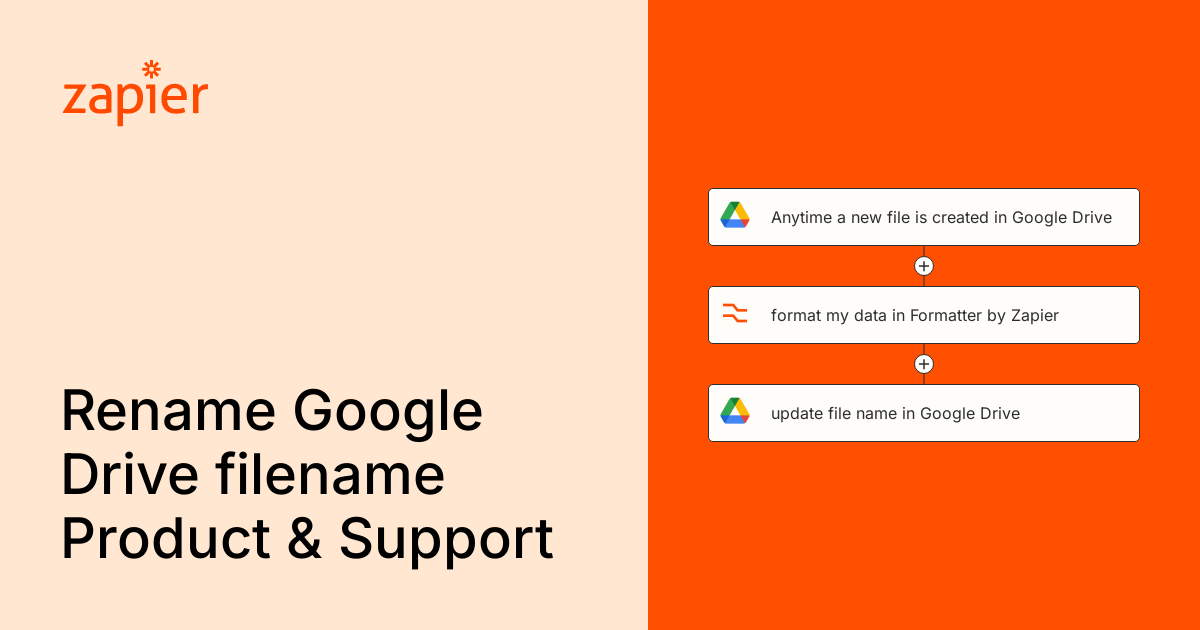 Anytime a new file is created in Google Drive, format my data in Formatter by Zapier and update ...
