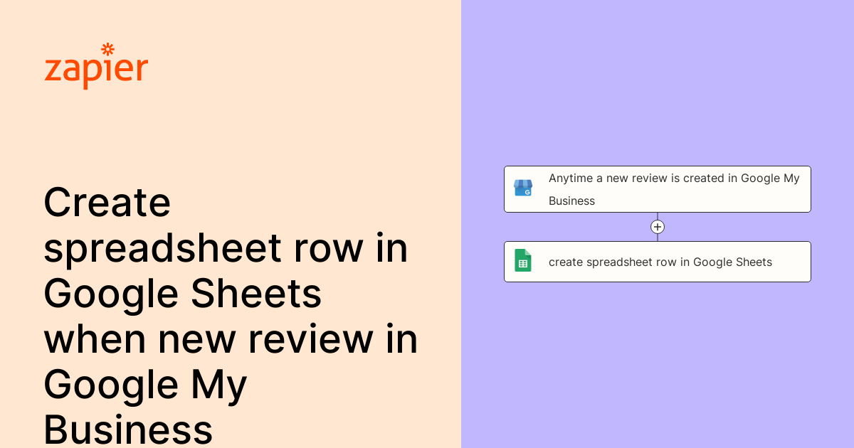 Anytime a new review is created in Google My Business, create spreadsheet row in Google Sheets ...