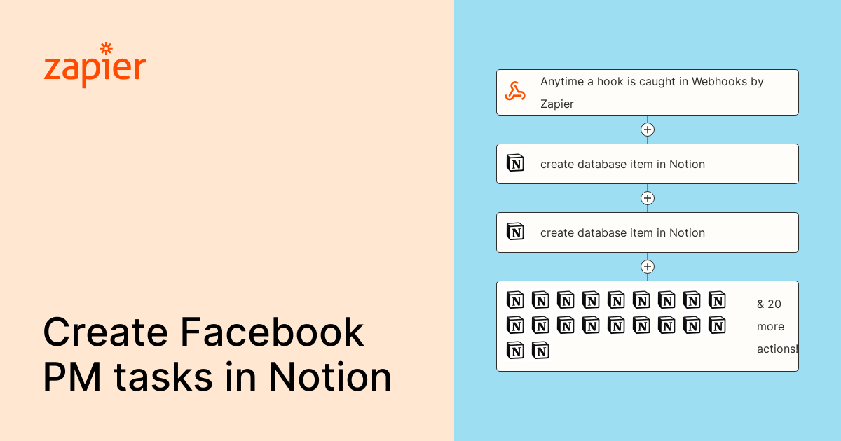 Anytime A Hook Is Caught In Webhooks By Zapier Create Database Item In Notion Create Database
