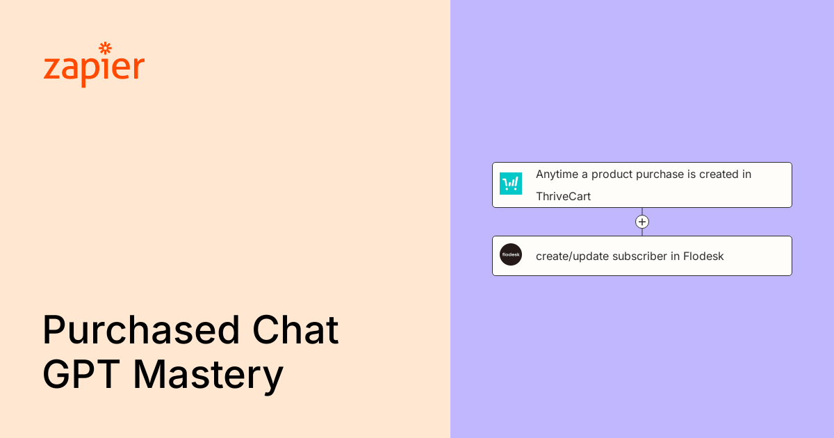 Anytime a product purchase is created in ThriveCart, create/update subscriber in Flodesk. | Zapier