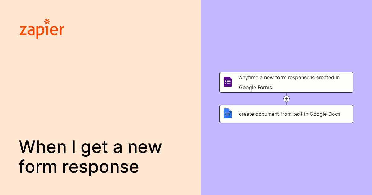 Anytime a new form response is created in Google Forms, create document from text in Google Docs ...