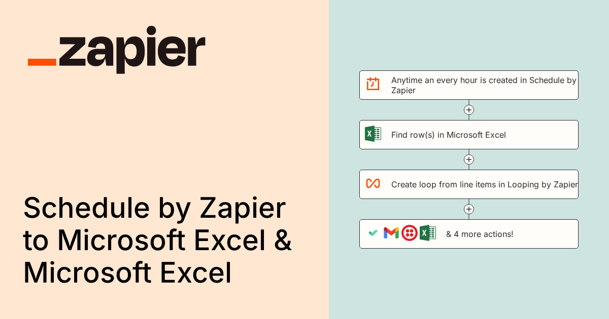 Anytime an every day is created in Schedule by Zapier, find row in ...