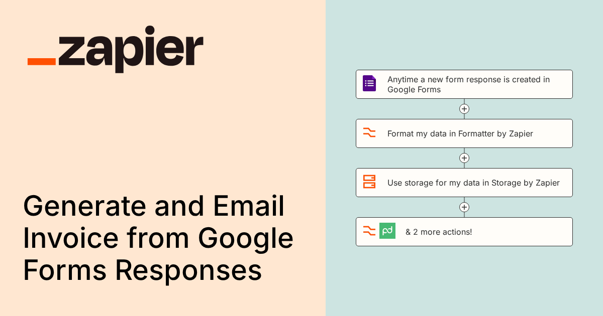 Anytime a new form response is created in Google Forms, format my data in Formatter by Zapier ...