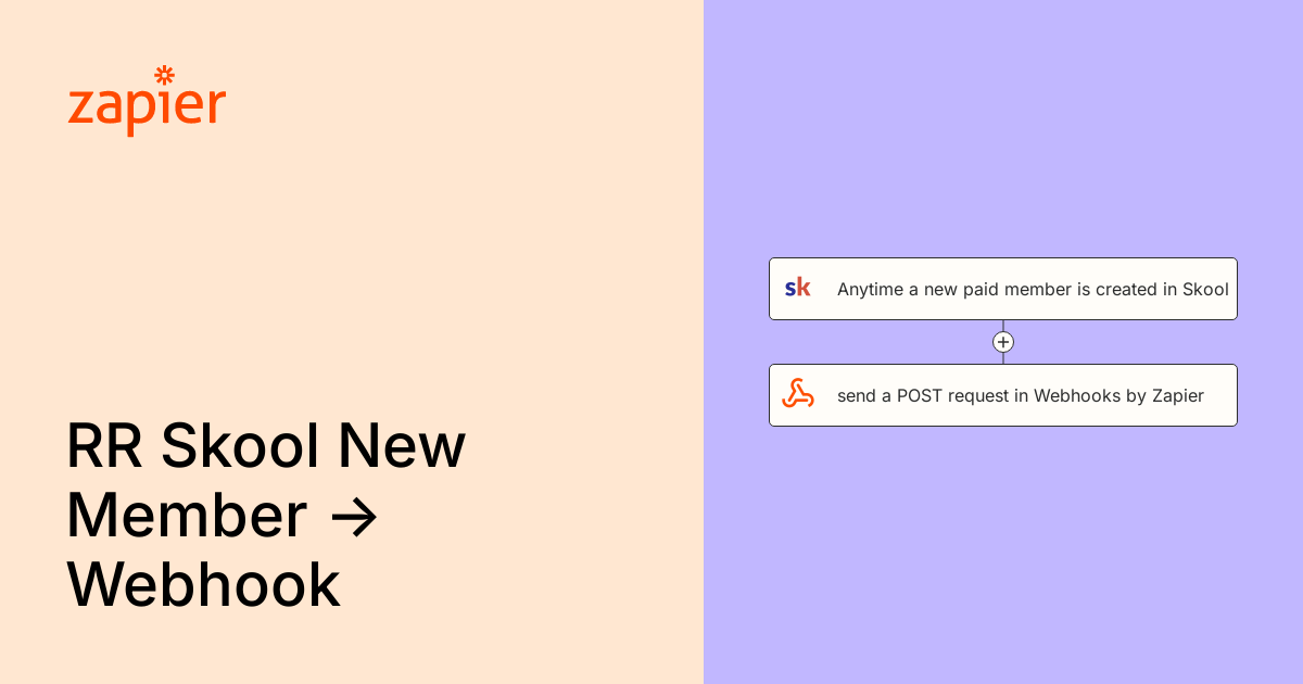 Anytime a new paid member is created in Skool, send a POST request in ...