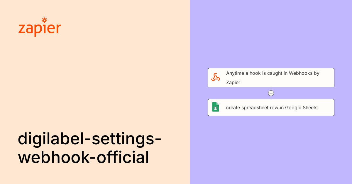 Anytime a hook is caught in Webhooks by Zapier, create spreadsheet row in Google Sheets. | Zapier