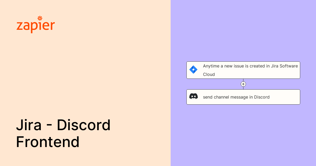 Anytime a new issue is created in Jira Software Cloud, send channel message in Discord. | Zapier