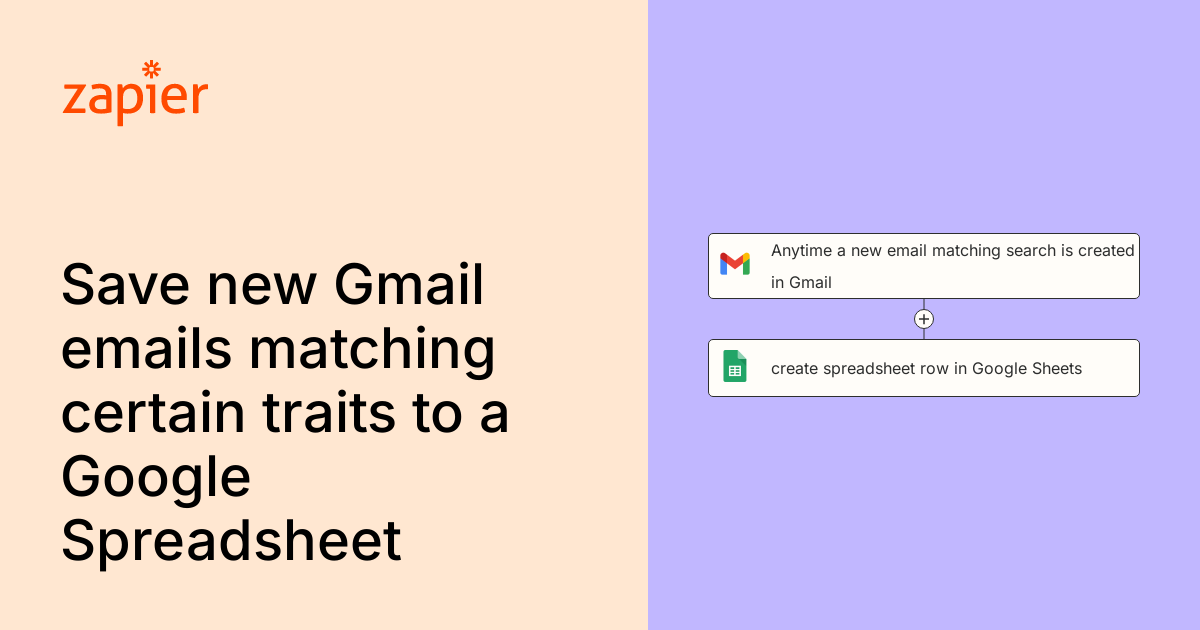 Anytime a new email matching search is created in Gmail, create spreadsheet row in Google Sheets ...