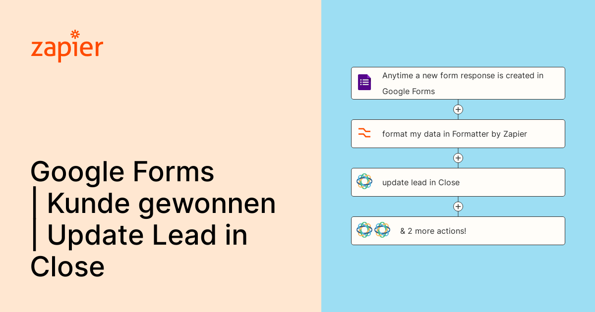 Anytime a new form response is created in Google Forms, format my data in Formatter by Zapier ...