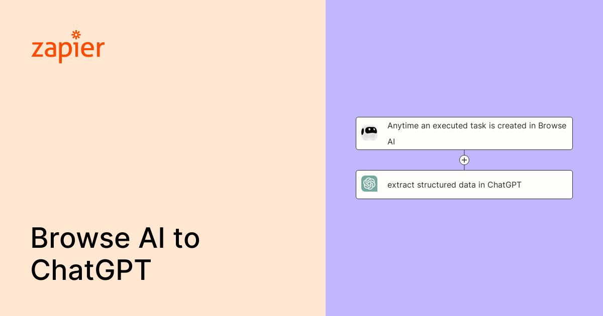 Anytime an executed task is created in Browse AI, extract structured data in ChatGPT. | Zapier