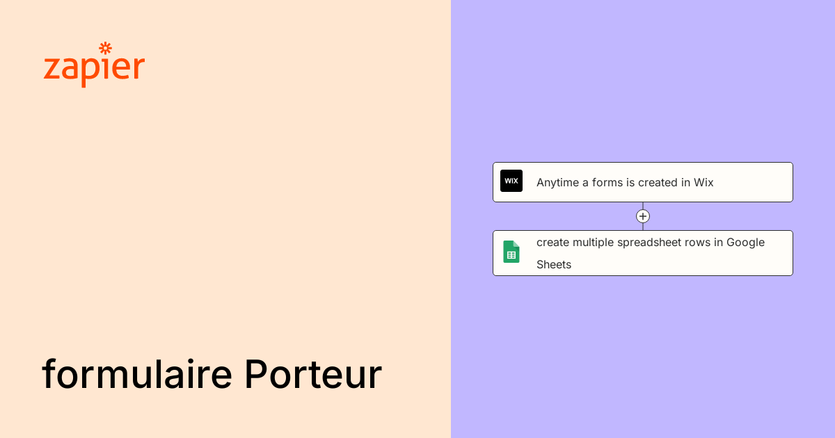 Anytime a forms is created in Wix, create multiple spreadsheet rows in Google Sheets. | Zapier